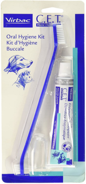 C.E.T. Duel-End Toothbrush, Fingerbrush and Enzymatic Toothpaste Oral ...